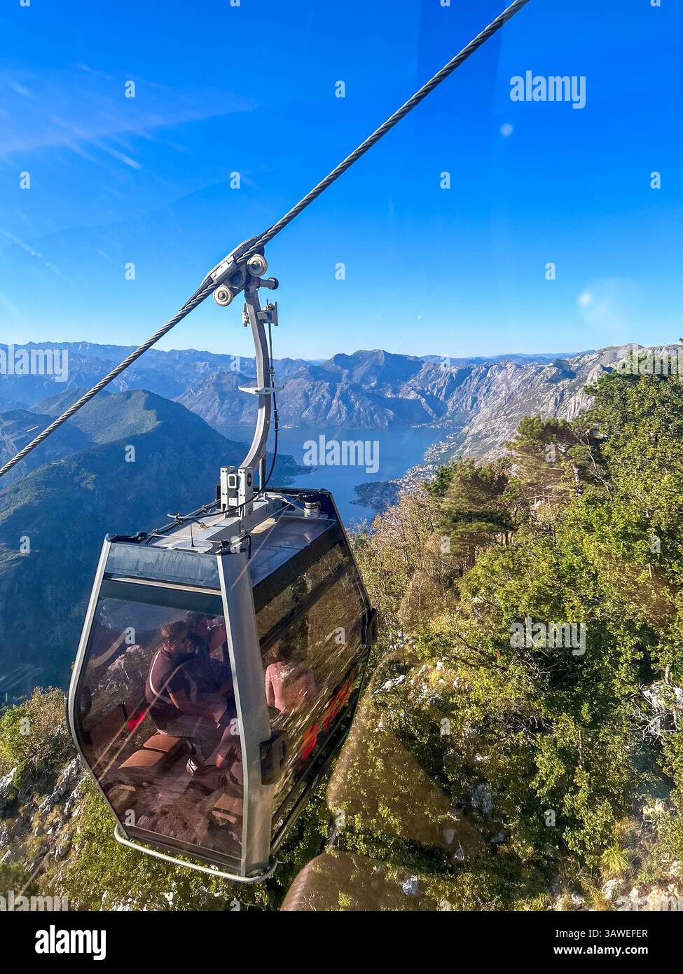 Scenic cable car ride above the Bay of Kotor, offering breathtaking ...