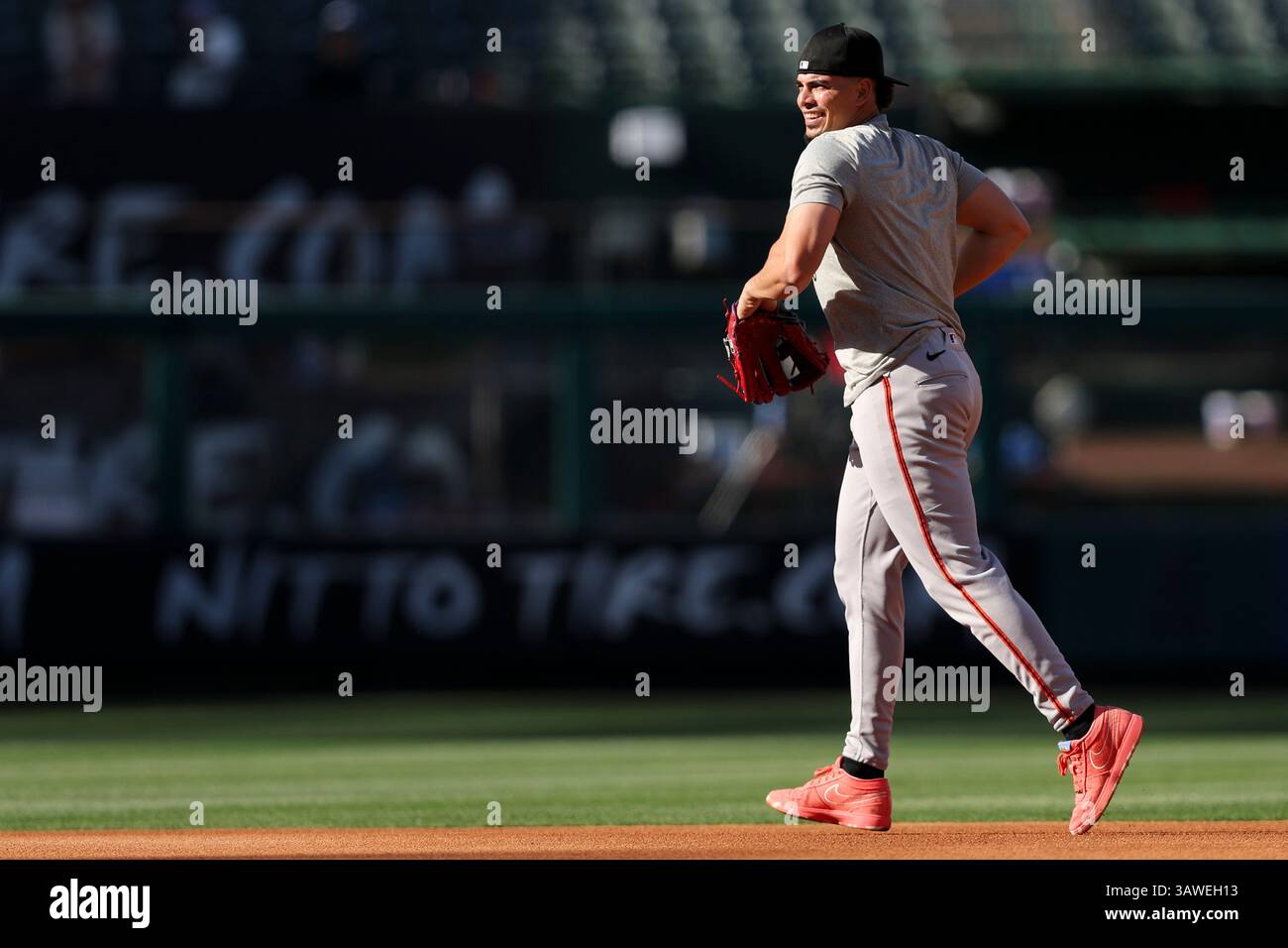 San Francisco Giants shortstop Willy Adames reacts during batting ...