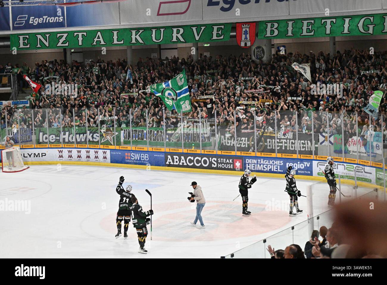 19.04.2025, EgeTrans Arena, Bietigheim, GER, Oberliga, Playoff ...