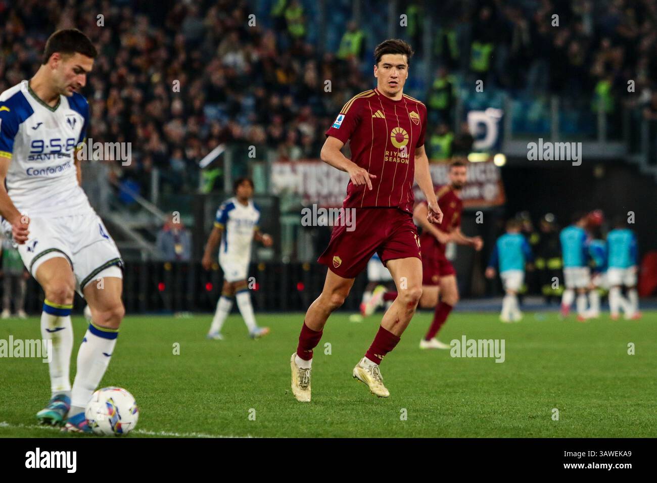 Rome, Italy. 20th Apr, 2025. Eldor Shomurodov of AS Roma during AS Roma ...