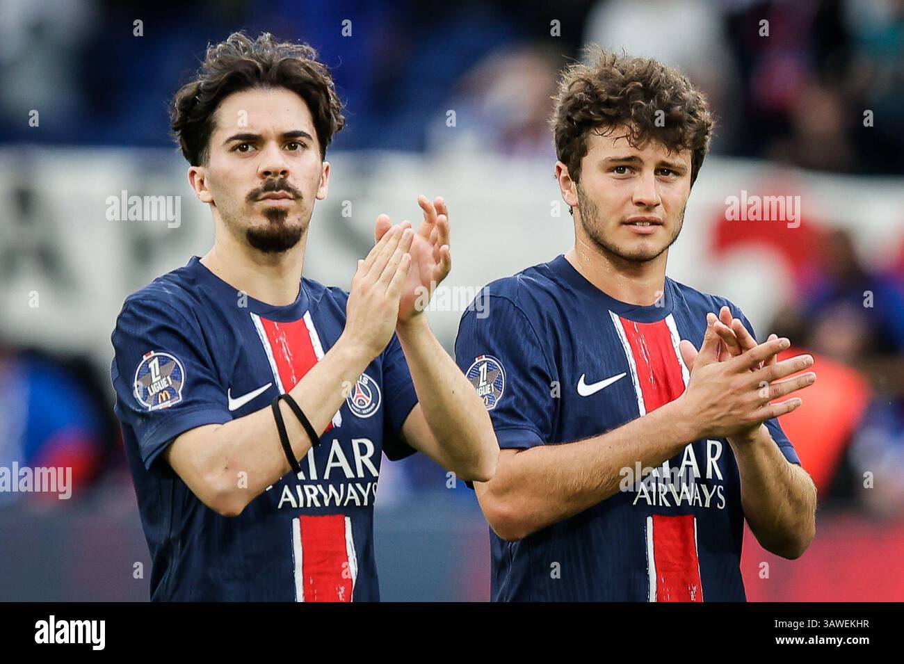 Vitor MACHADO FERREIRA (Vitinha) of PSG and Joao NEVES of PSG during ...