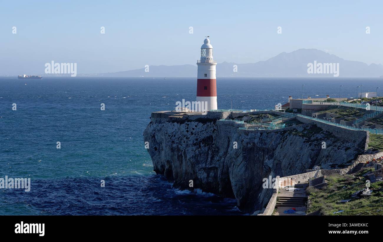 Europa point lighthouse stands on hi-res stock photography and images ...