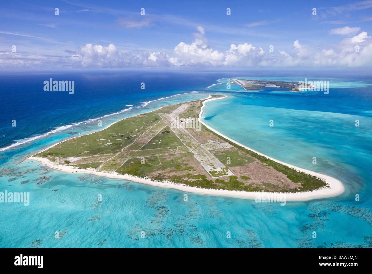 A view of Eastern Island captured from the helicopter used during the ...