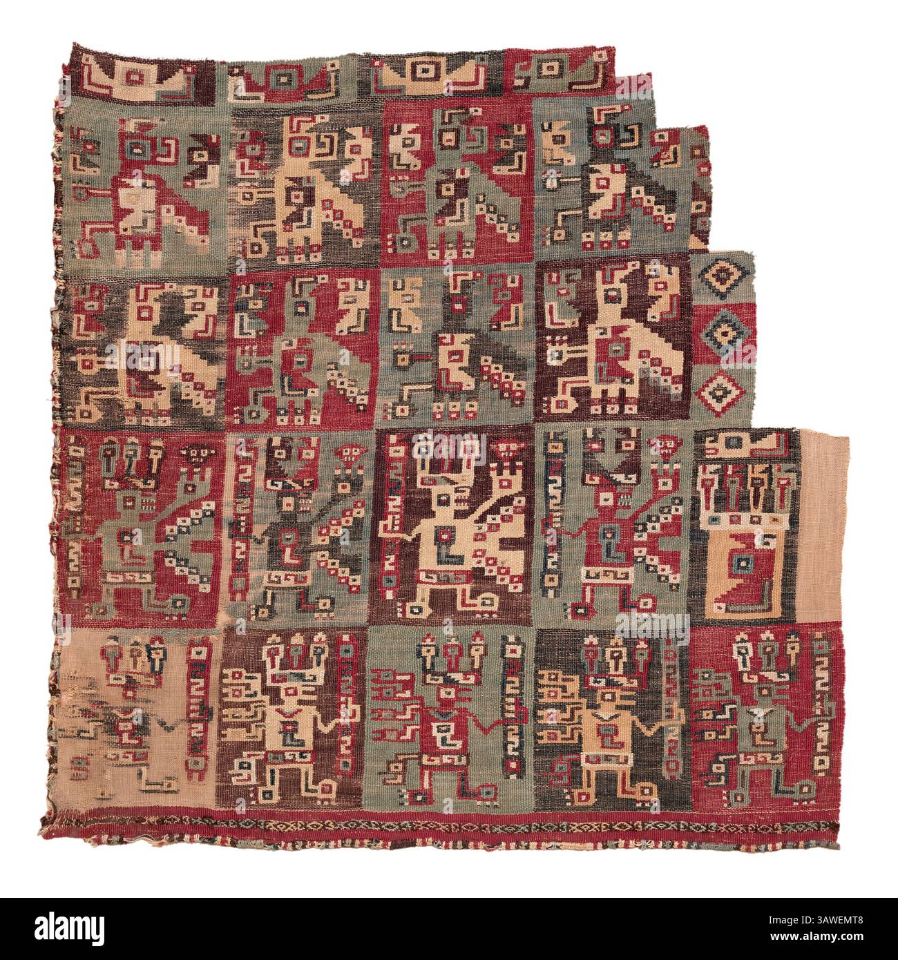 Mantle Corner Fragment, 700–1100 A.D. Peru, South Coast, Wari Culture ...