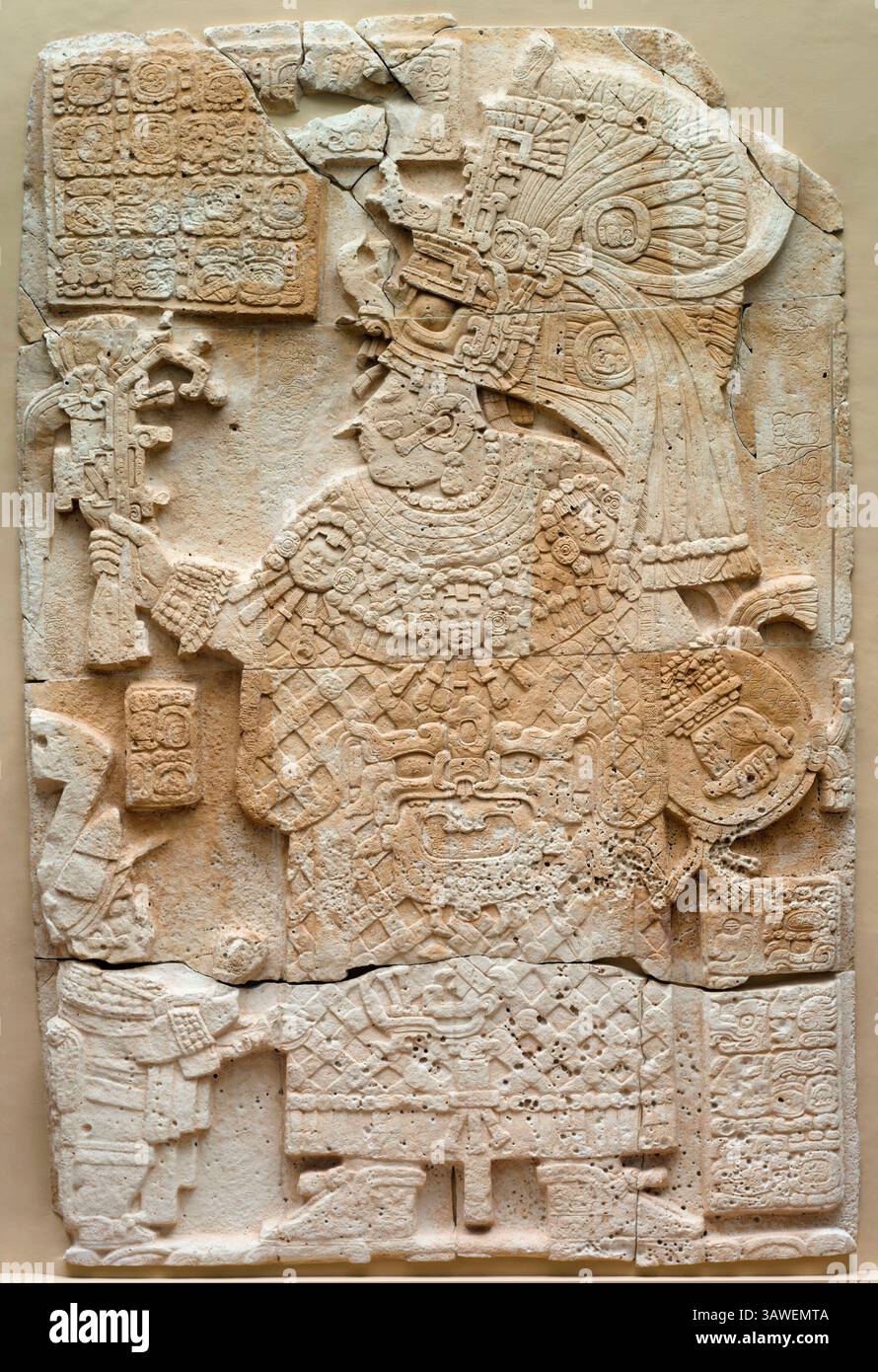 Mayan sculpture maya bas relief face design hi-res stock photography ...