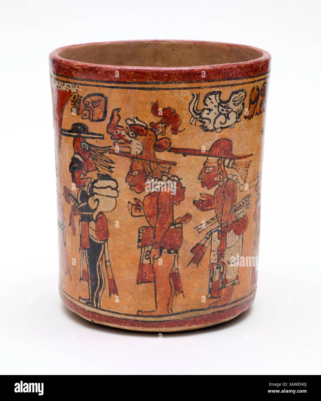 Vessel with Procession Scene. Guatemala, Maya, 600-900 CE. Ceramics ...