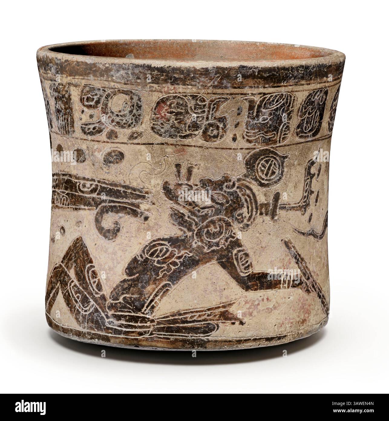 Cylinder Vessel with Chahk and Serpent. Guatemala, Northern Petén, Maya ...