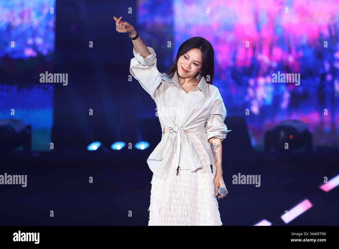 TAIPEI, CHINA - APRIL 19, 2025 - Female singer Tanya Chua participated ...