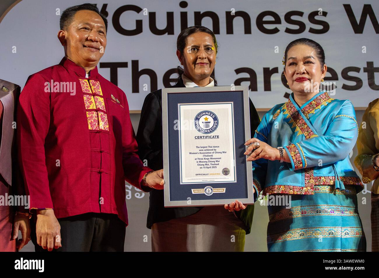 A picture shows the Guinness World Record certificate after the Fon Leb ...