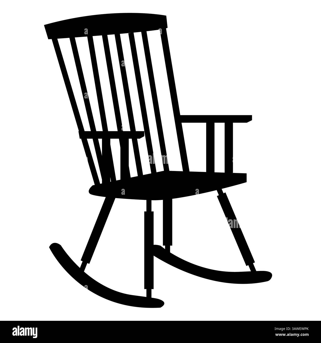 Rocking chair icon. Wood Rocking Chair symbol. Terence Rocking Chair ...