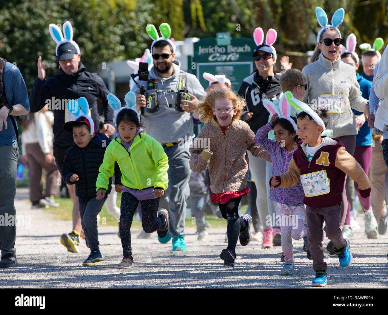 Vancouver, Canada. 19th Apr, 2025. People take part in the Big Easter ...
