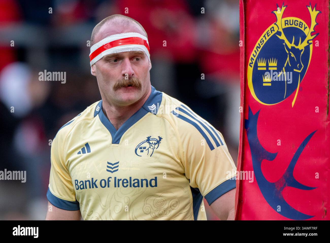 Limerick, Ireland. 20th Apr, 2025. Oli Jager of Munster during the ...