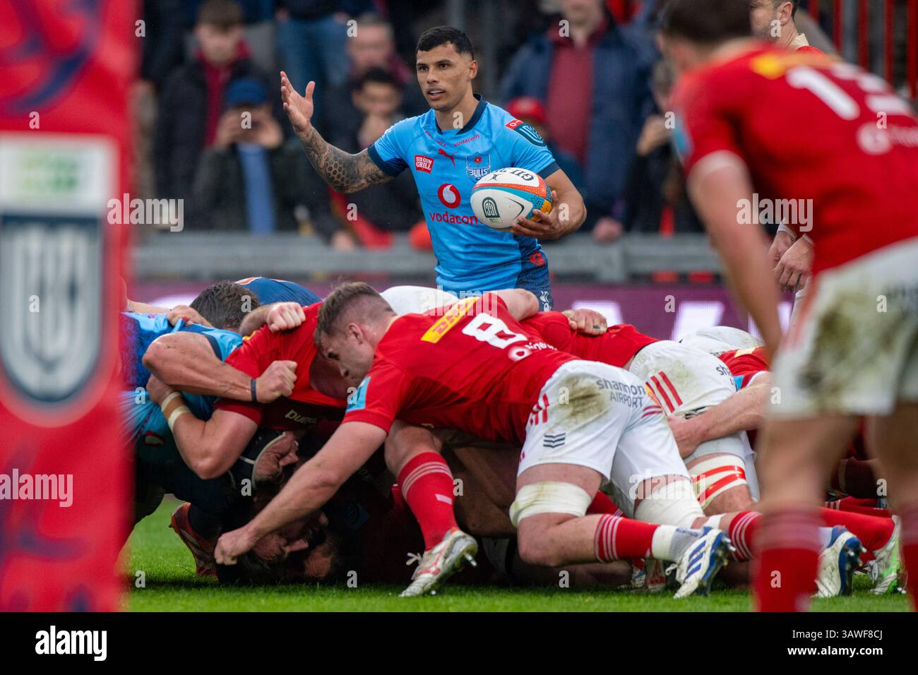 Limerick, Ireland. 20th Apr, 2025. Embrose Papier of Vodacom with the ...