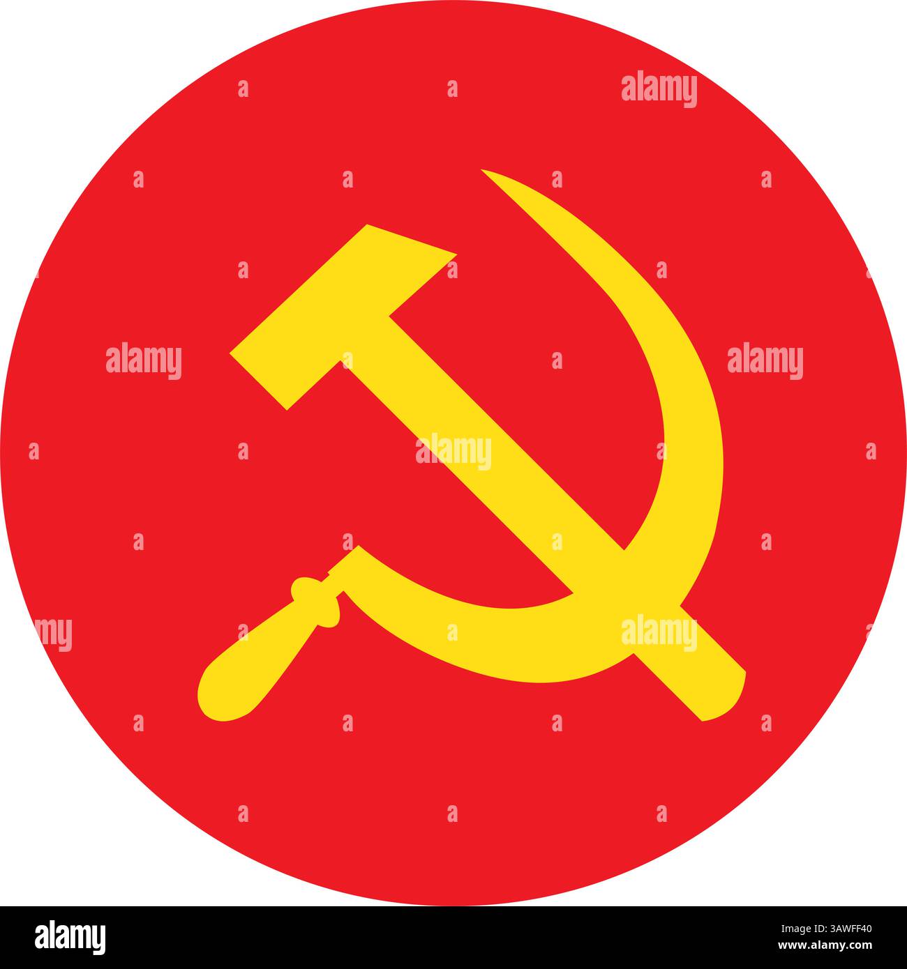 Communist icon. Hammer and sickle. Communist Party. Vector Stock Vector ...
