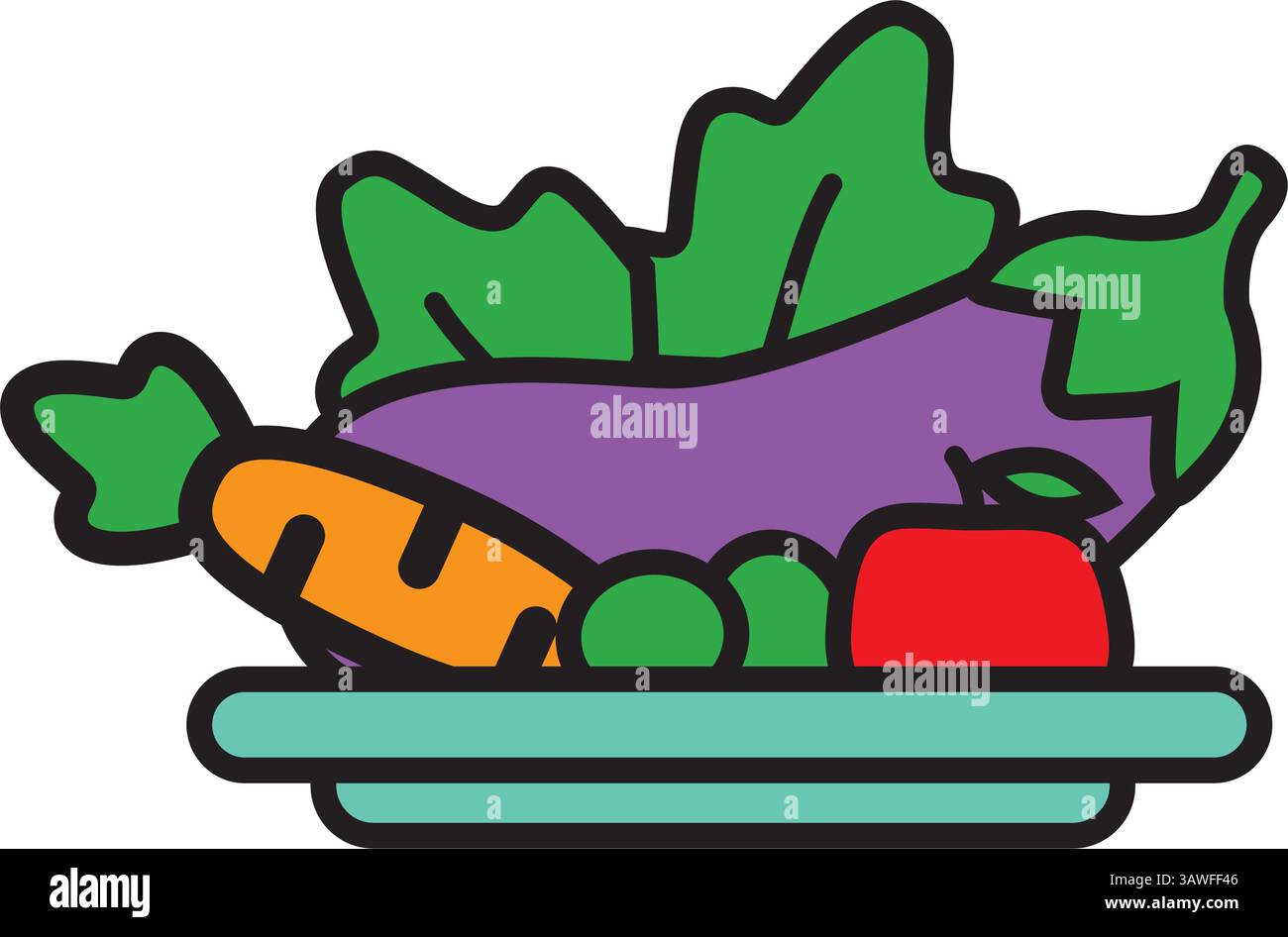 Fresh onion radish salad Stock Vector Images - Alamy