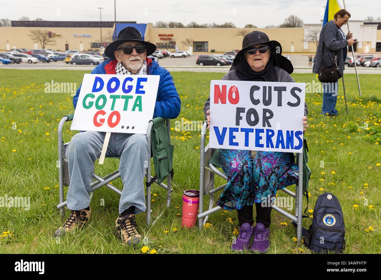 West Burlington, Iowa, USA. 19th April, 2025. Citizens from the ...