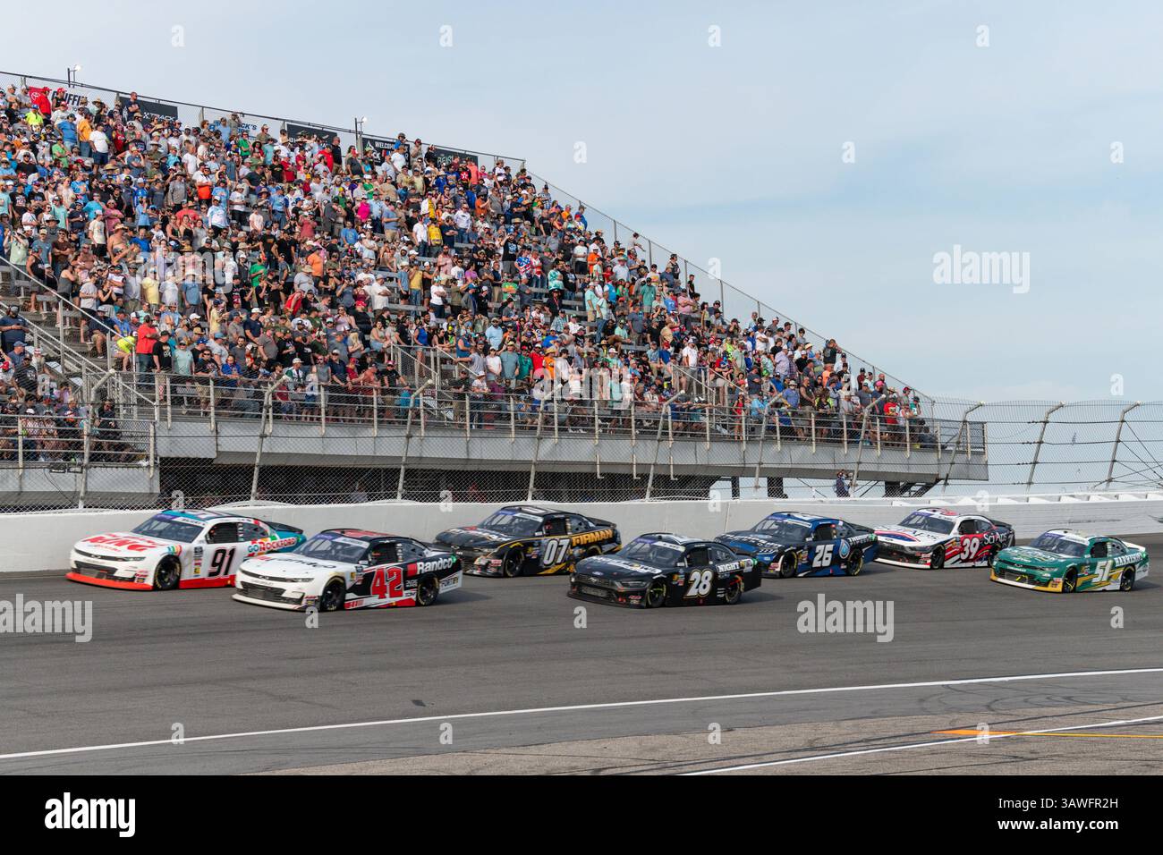 Rockingham, North Carolina, USA. 19th Apr, 2025. Cars pass the fourth ...