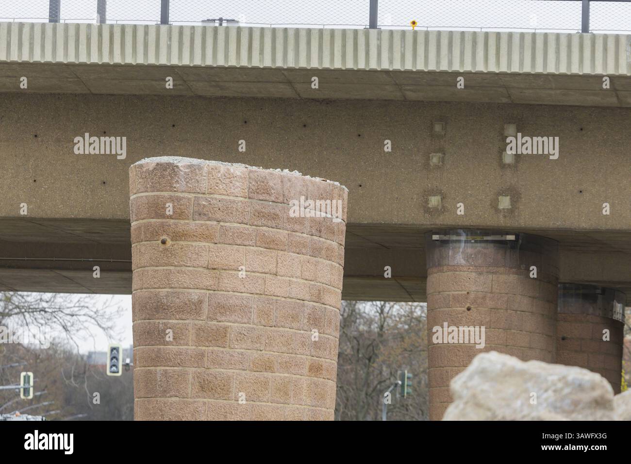 Demolition work is being prepared after the partial collapse of the ...