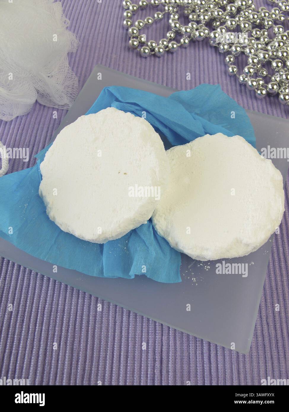 Homemade effervescent bath tablets Stock Photo - Alamy