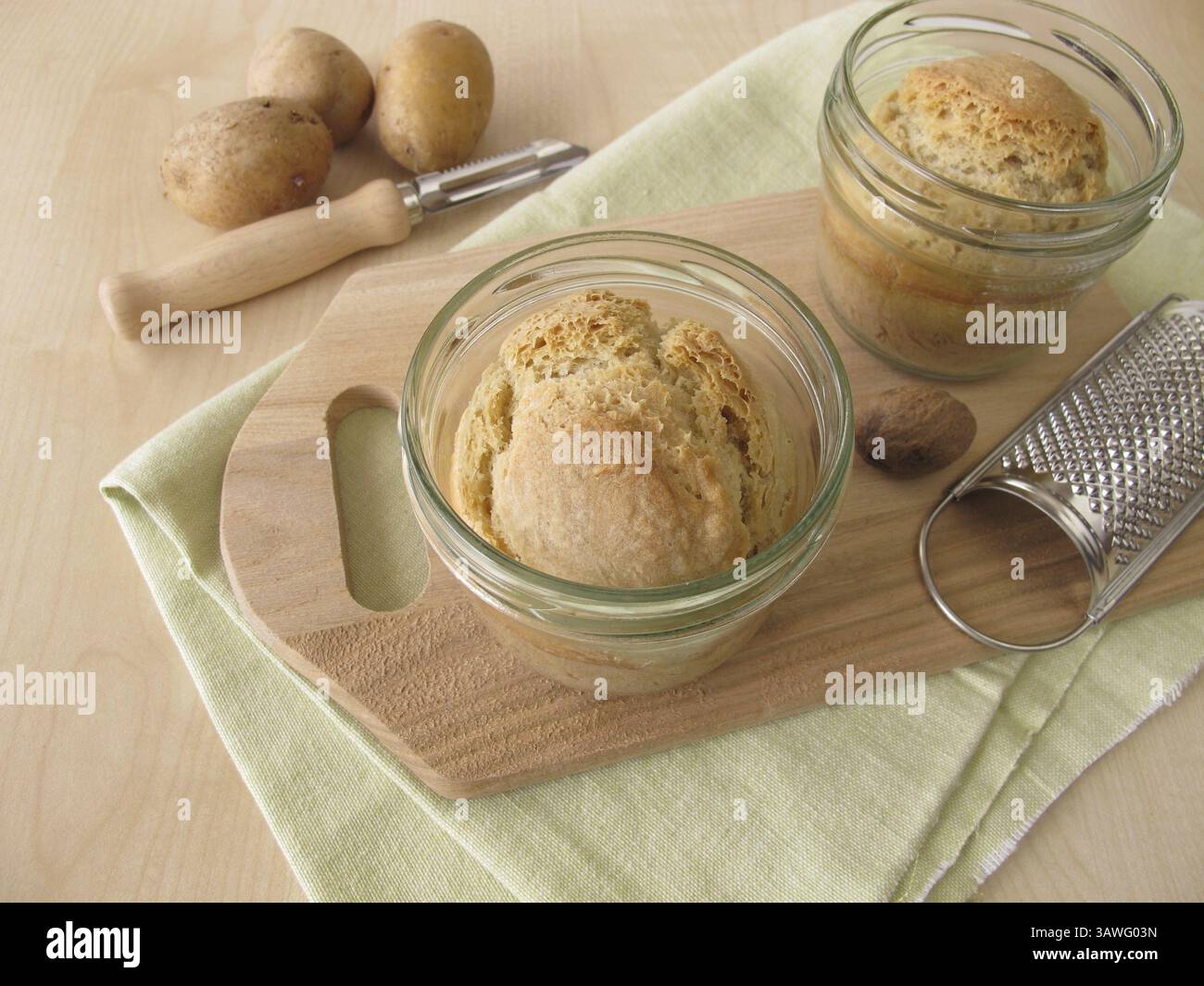 Potato bread baked in a jar Stock Photo - Alamy