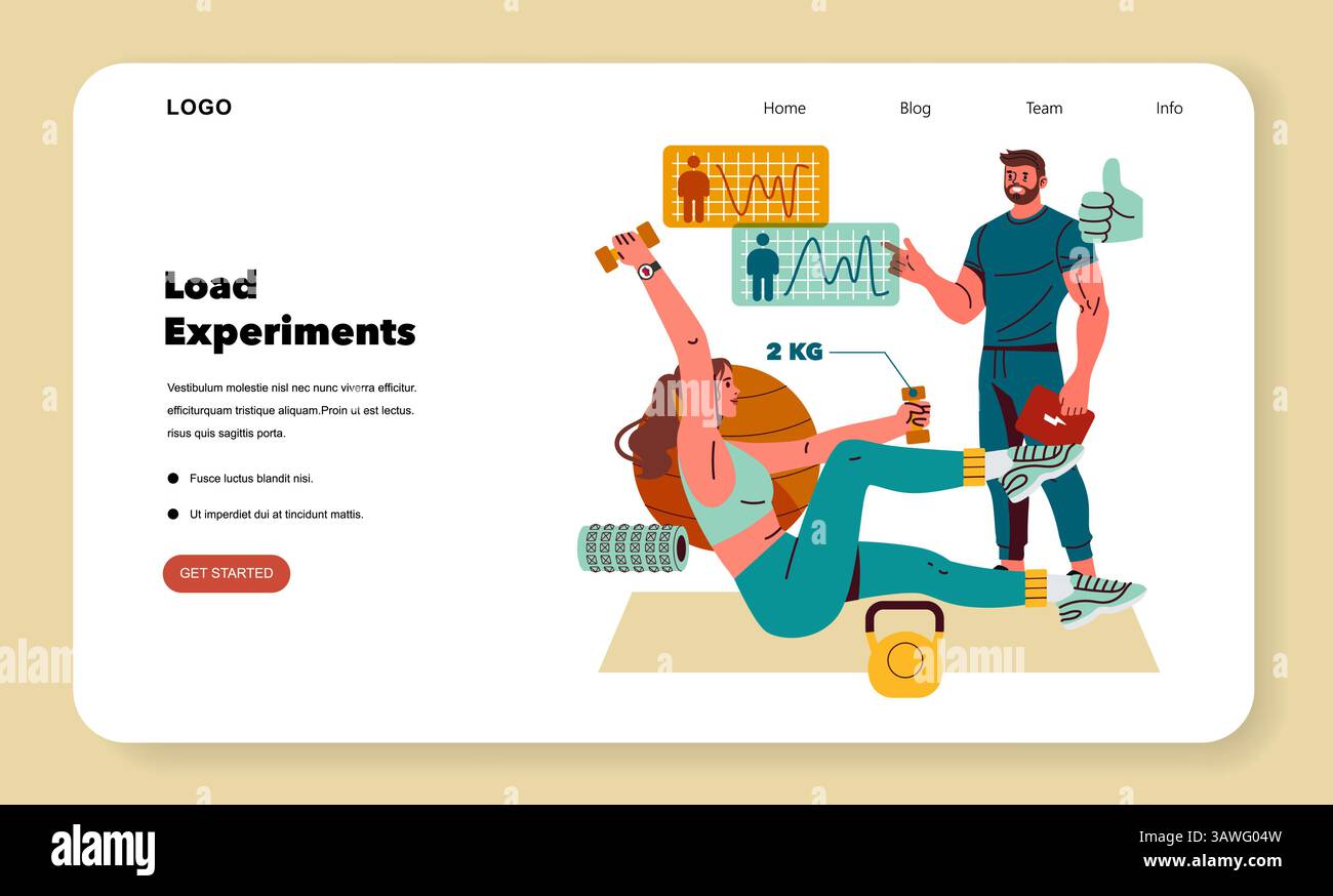 Personal trainer concept. Fitness session in gym demonstrates ...