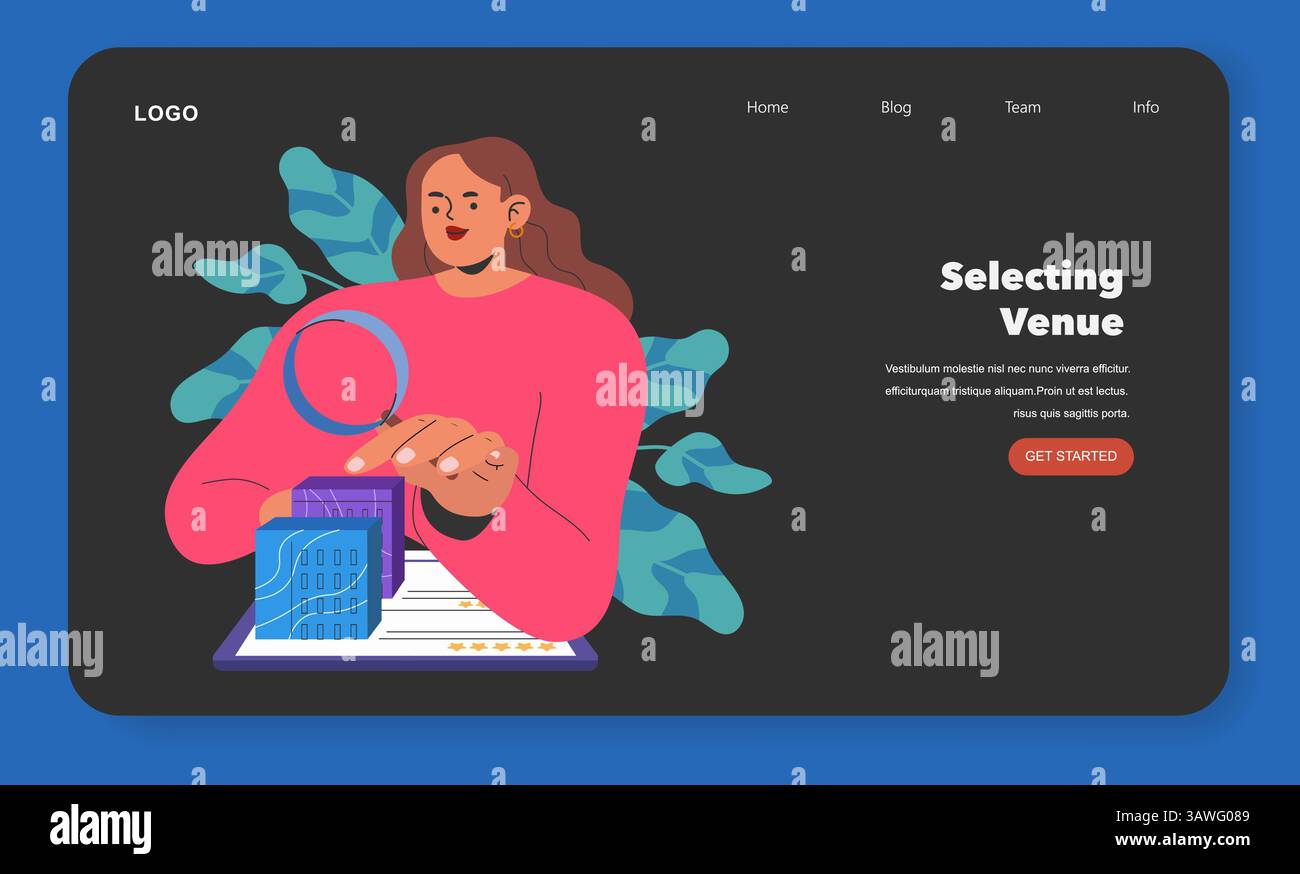 Event agency concept focused on selecting a venue for events. The ...