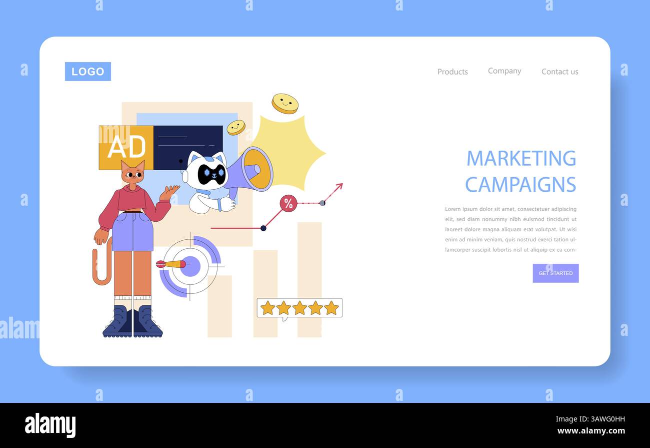 Business processes illustrated through marketing campaigns featuring ...