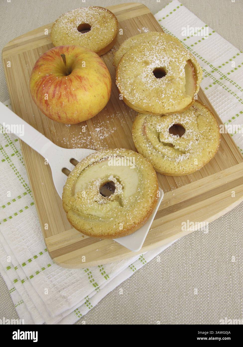 Oven-baked apple donuts Stock Photo - Alamy
