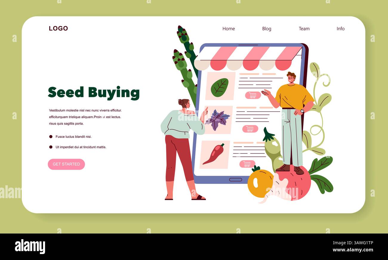 Buying seeds Stock Vector Images - Alamy