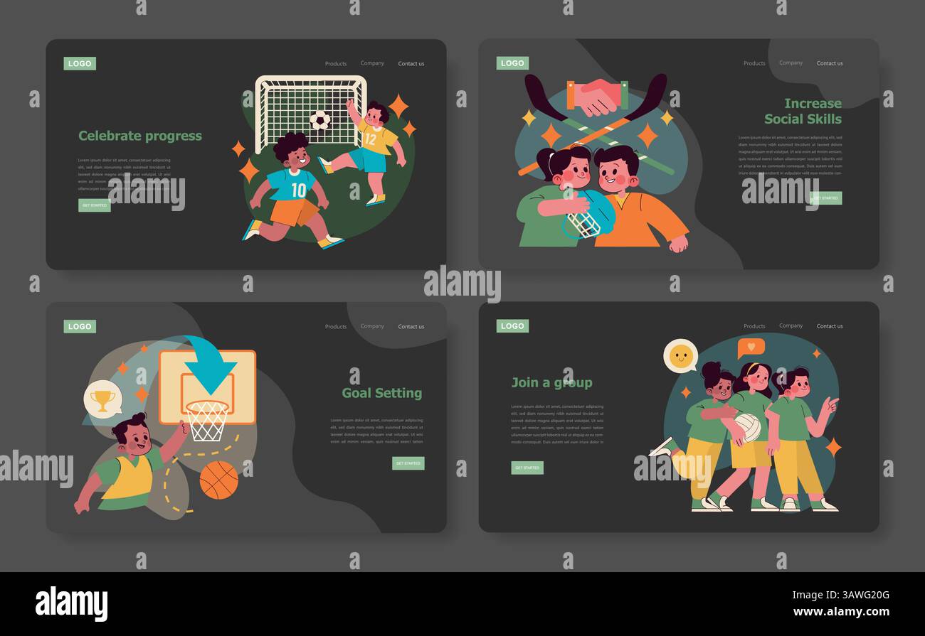 Illustration about preschool sports promoting teamwork and development ...