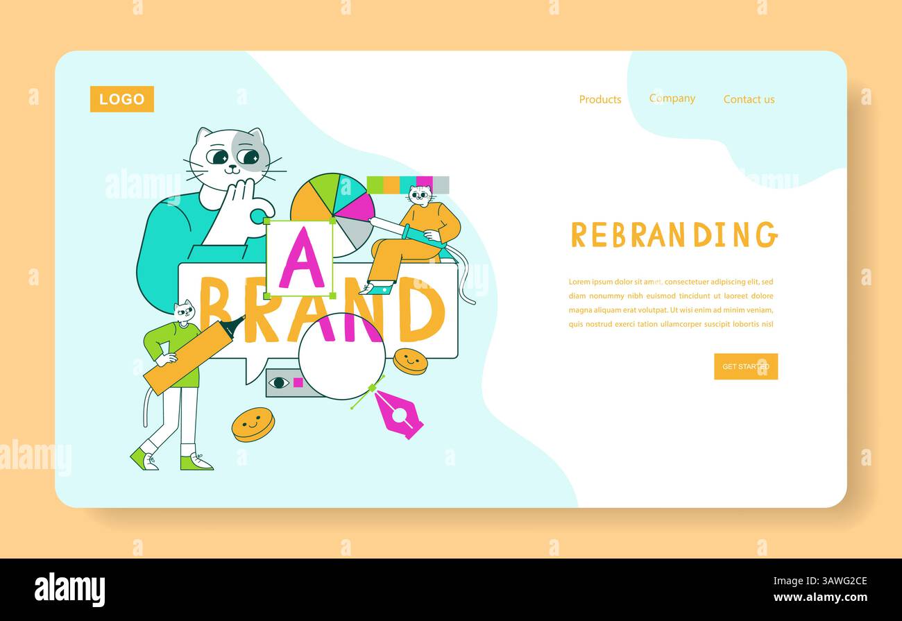 Business Cat illustration showcases a creative rebranding process ...