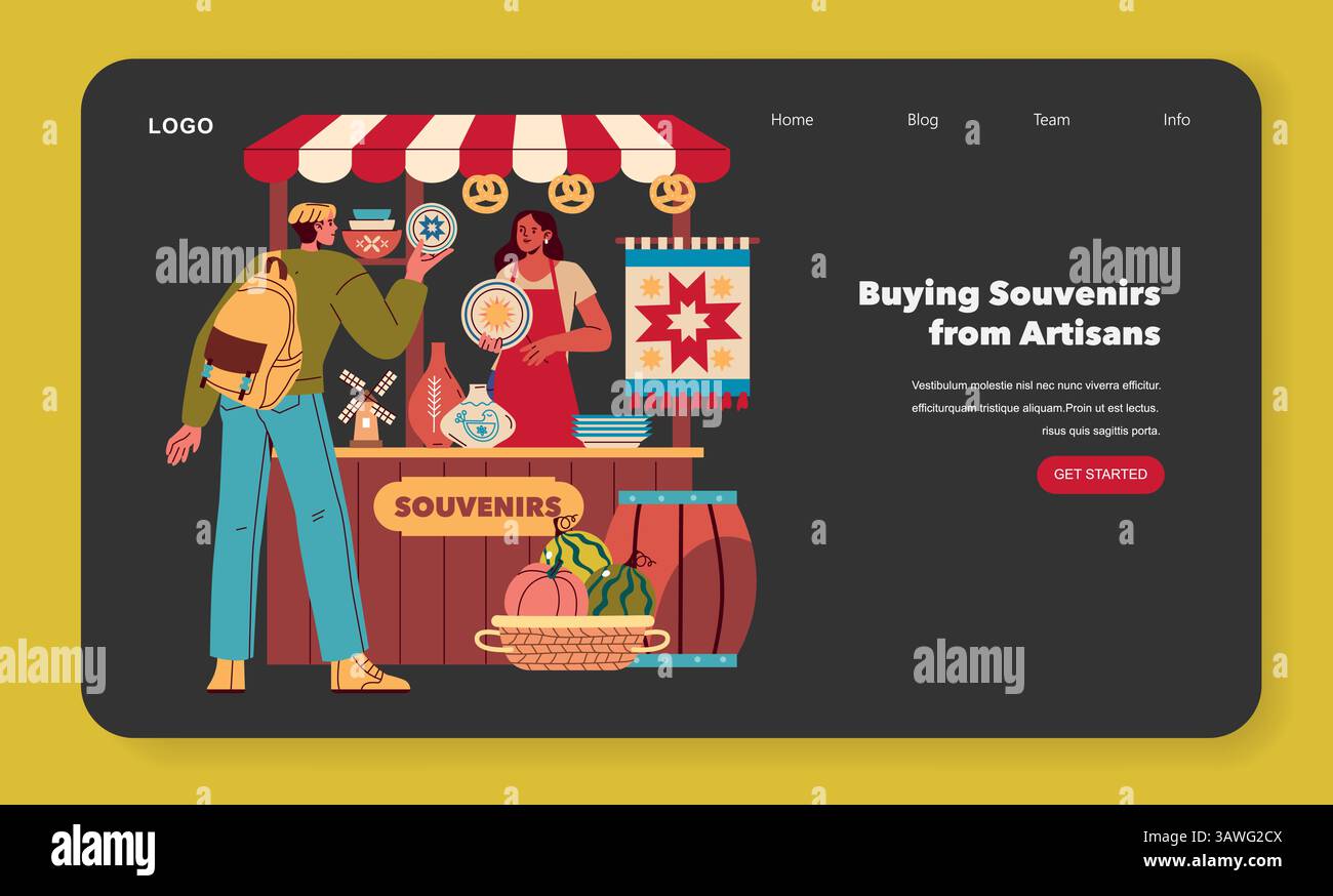 Artisan market travel Stock Vector Images - Alamy