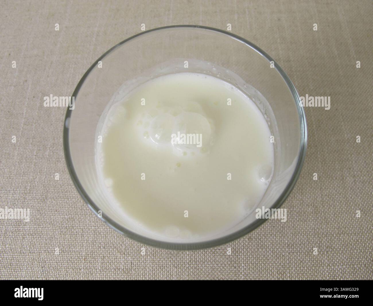 A glass of ayran, made from yoghurt with ice-cold water and salt Stock ...
