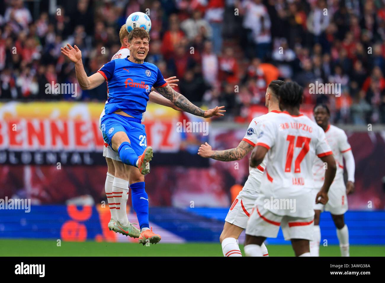 Leipzig, Germany. 19th Apr, 2025. Soccer: Bundesliga, RB Leipzig ...