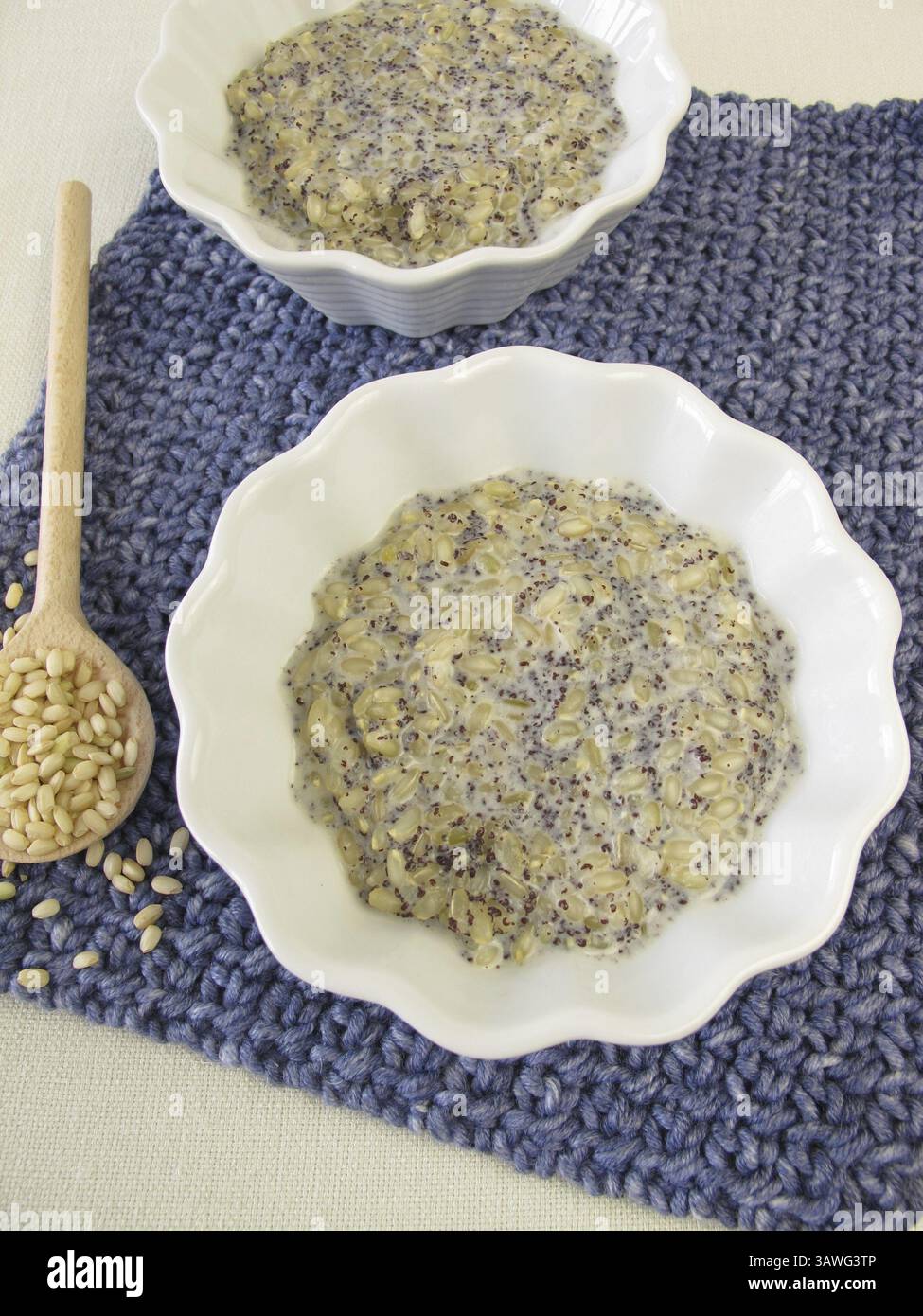 Mochi rice pudding with poppy seeds Stock Photo - Alamy