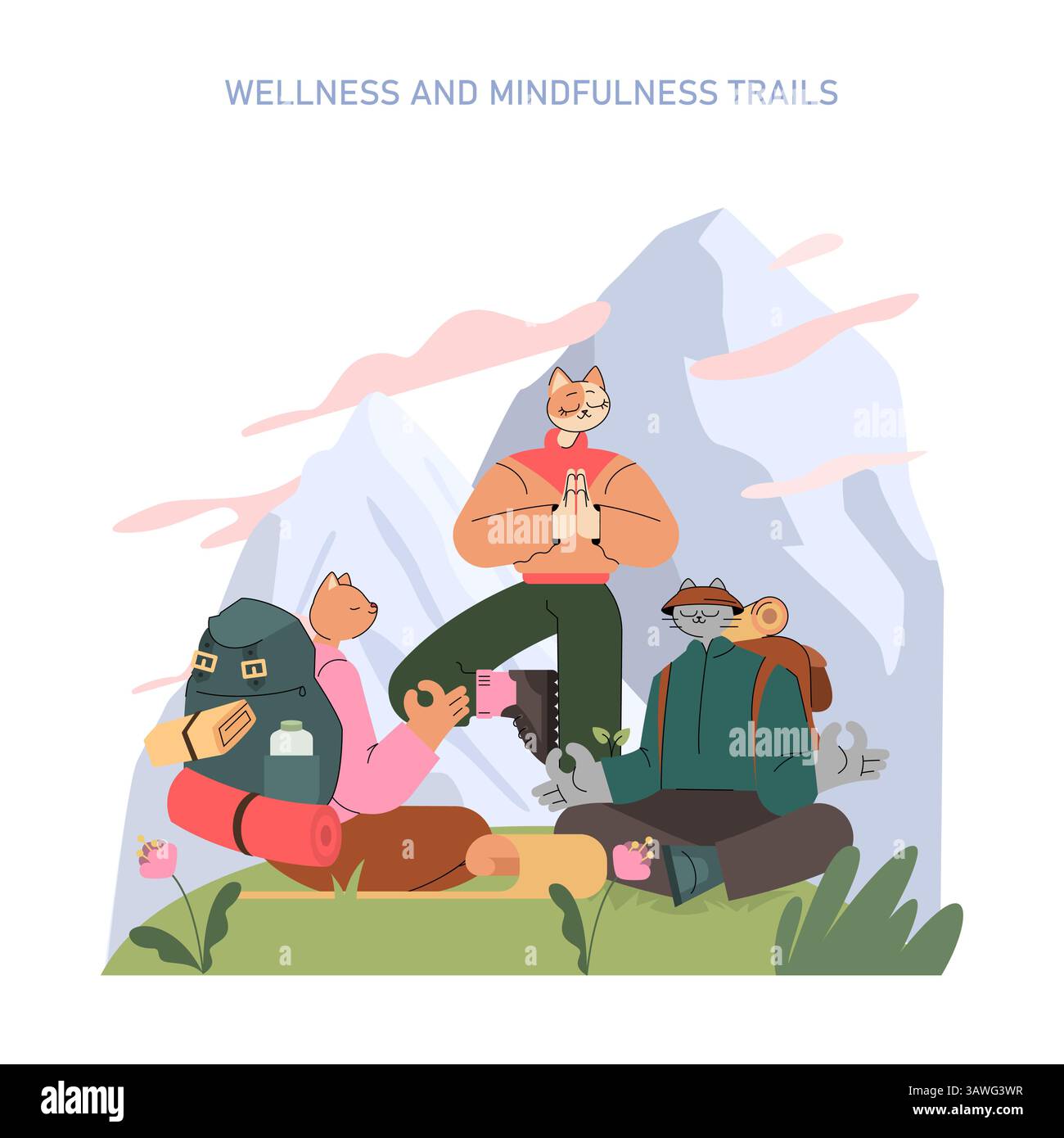 Meditation trail Stock Vector Images - Alamy