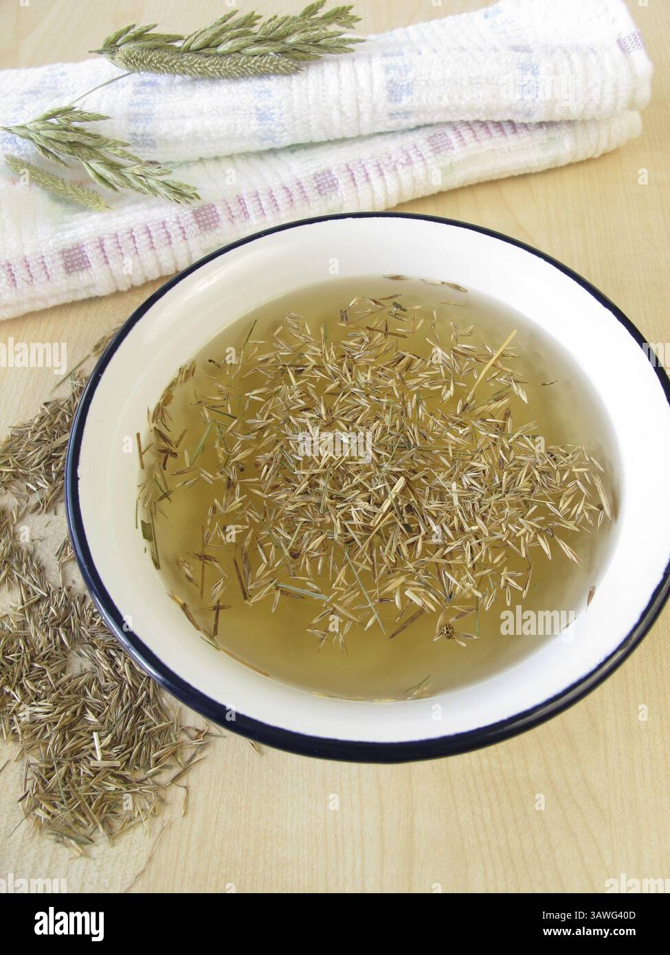 Hay flower bath Stock Photo - Alamy