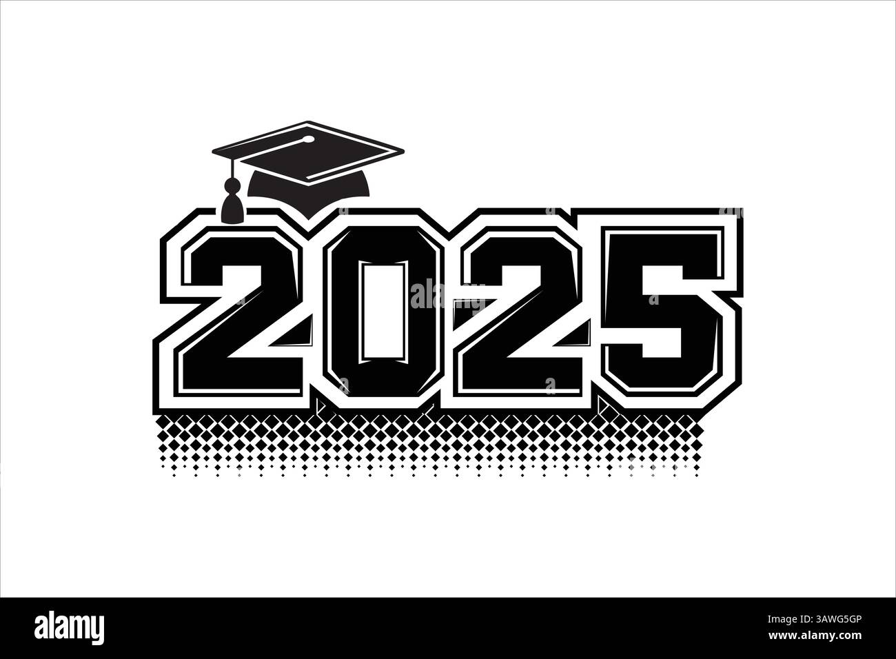Graduation class 2025 typography hi-res stock photography and images - Alamy