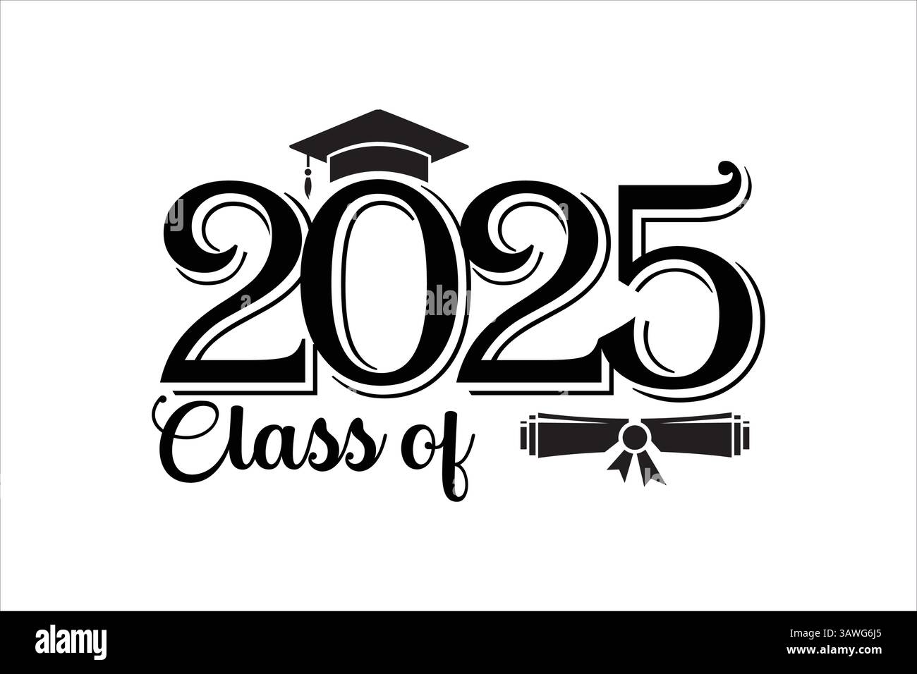 Graduation class 2025 typography hi-res stock photography and images - Alamy