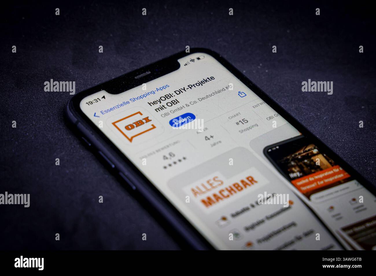 Apple App Store auf einem iPhone. Essenzielle Shopping Apps. hayOBI DIY ...