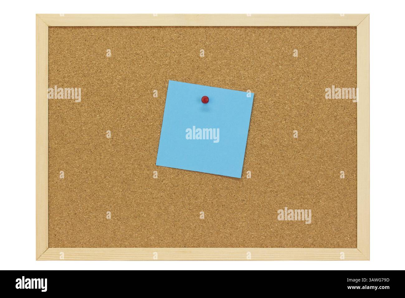 Note on a pinboard - isolated on white background Note on a pinboard ...