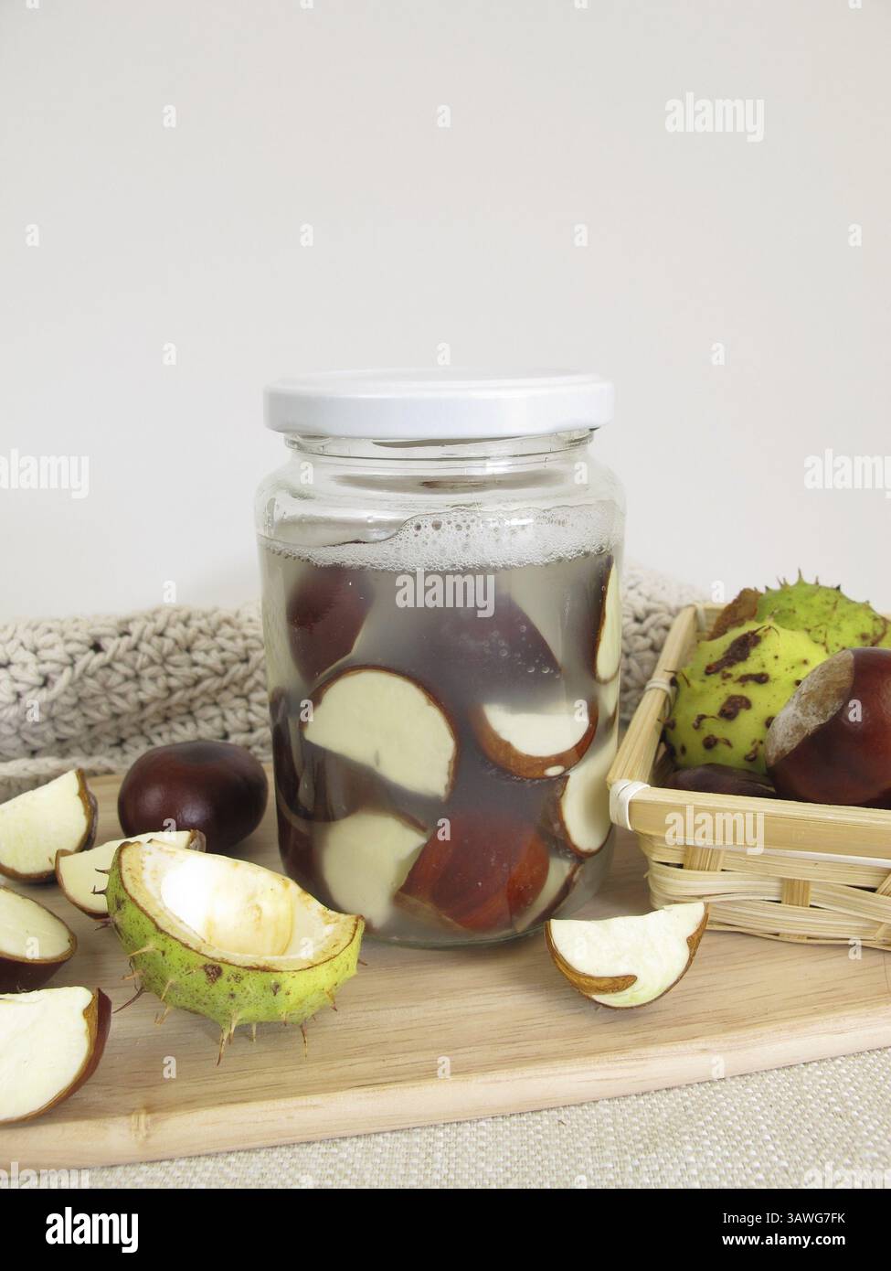 Homemade washing powder made from chestnuts Stock Photo - Alamy