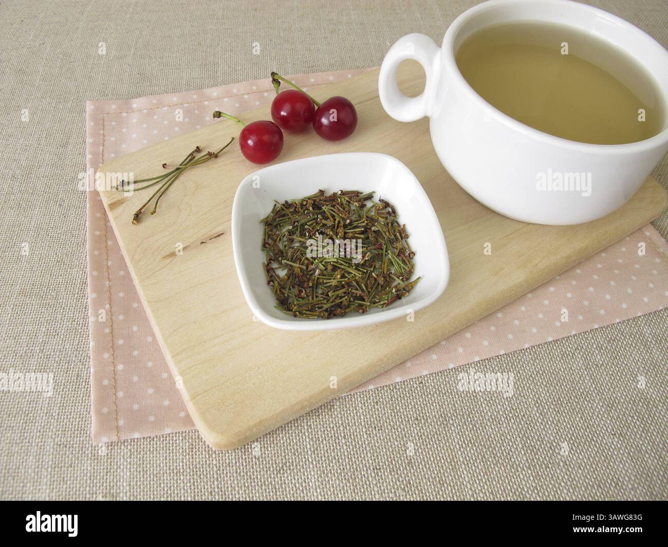 Herbal tea made from dried cherry stems Stock Photo - Alamy