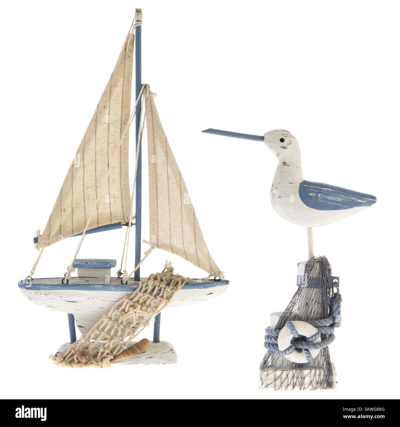 Blue sailboat sailing on Cut Out Stock Images & Pictures - Alamy