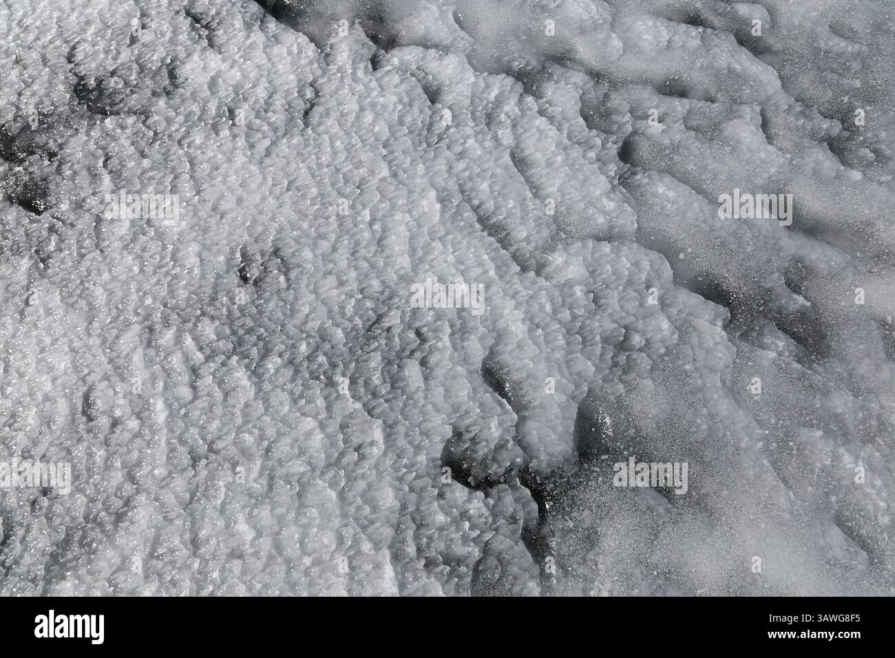 Nature, ice structures on a frozen river, Province of Quebec, Canada ...