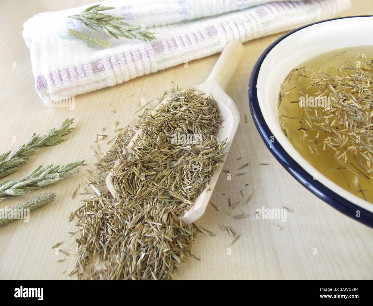 Hay flower bath Stock Photo - Alamy
