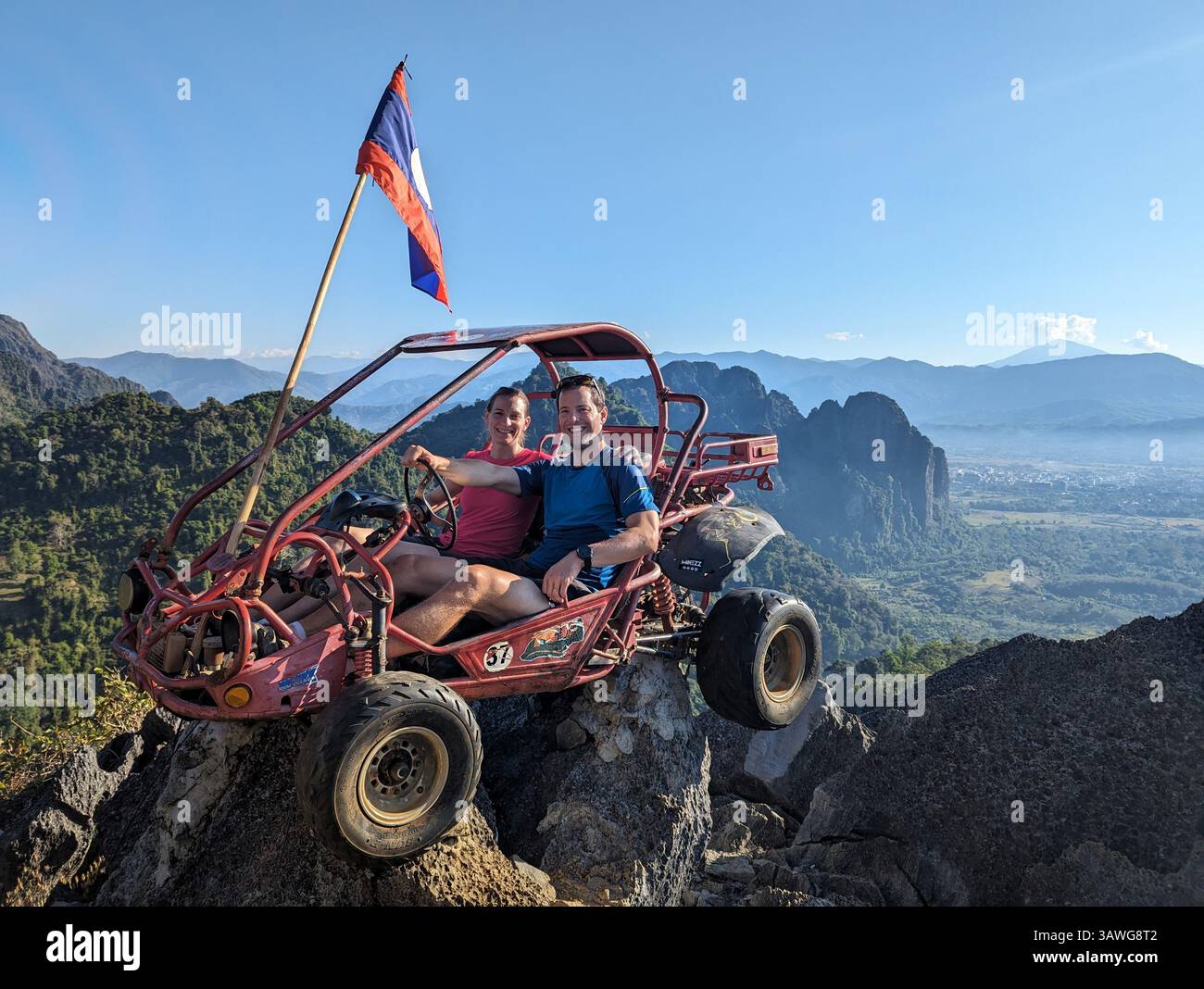 Buggy at Mountain Viewpoint, Silver Cliff Viewpoint One in Vang Vieng ...