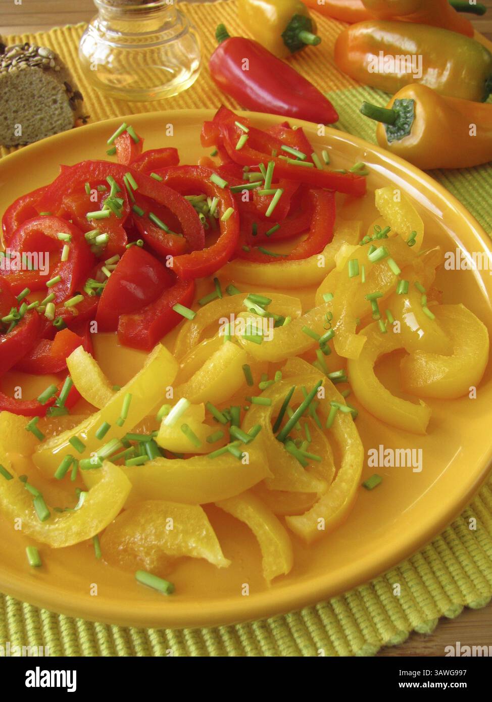 Sweet and sour salad made from cooked peppers Stock Photo - Alamy