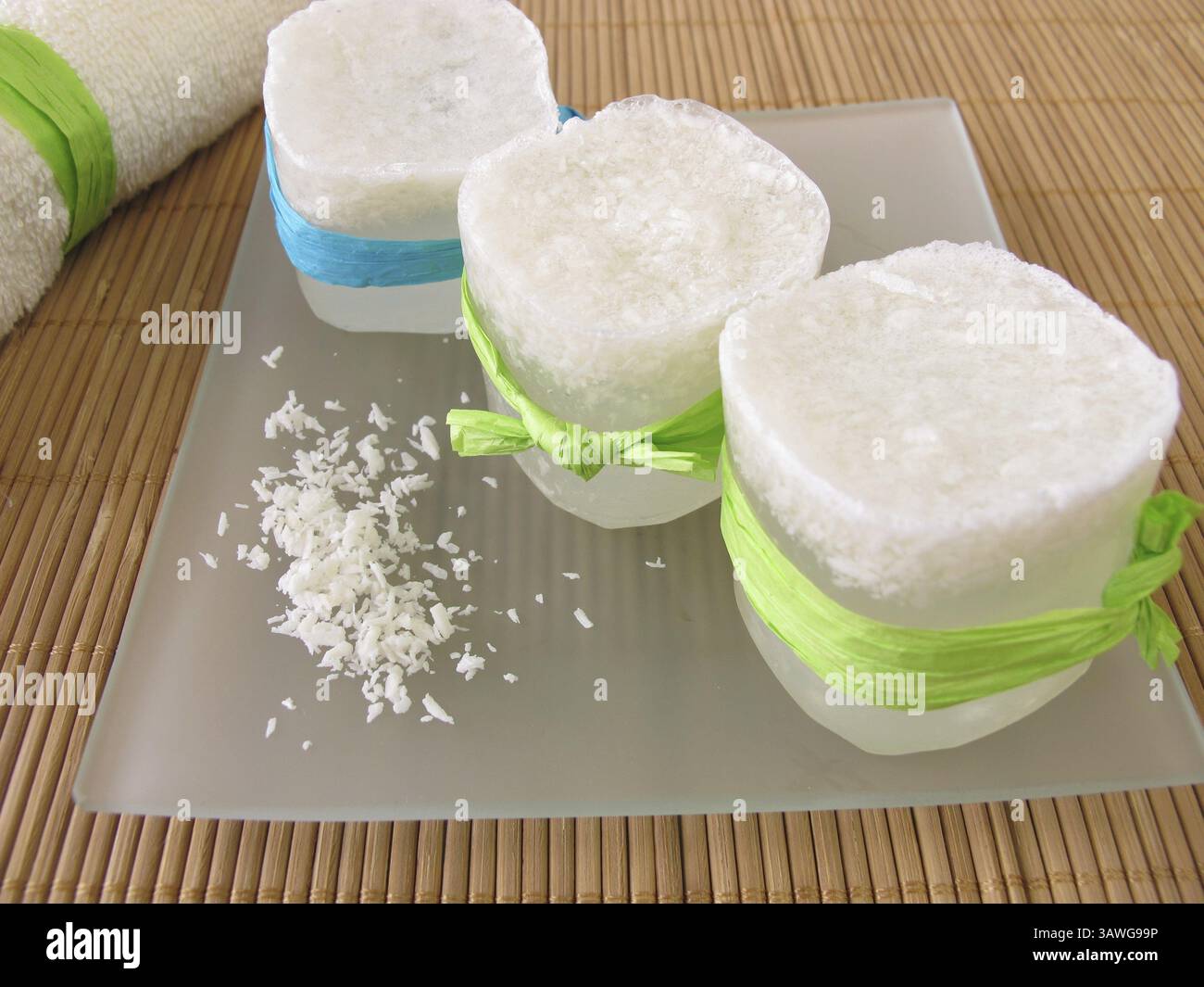 Handmade coconut soap Stock Photo - Alamy