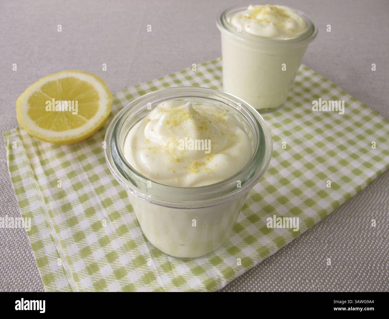 Lemon curd cream in a jar Stock Photo - Alamy
